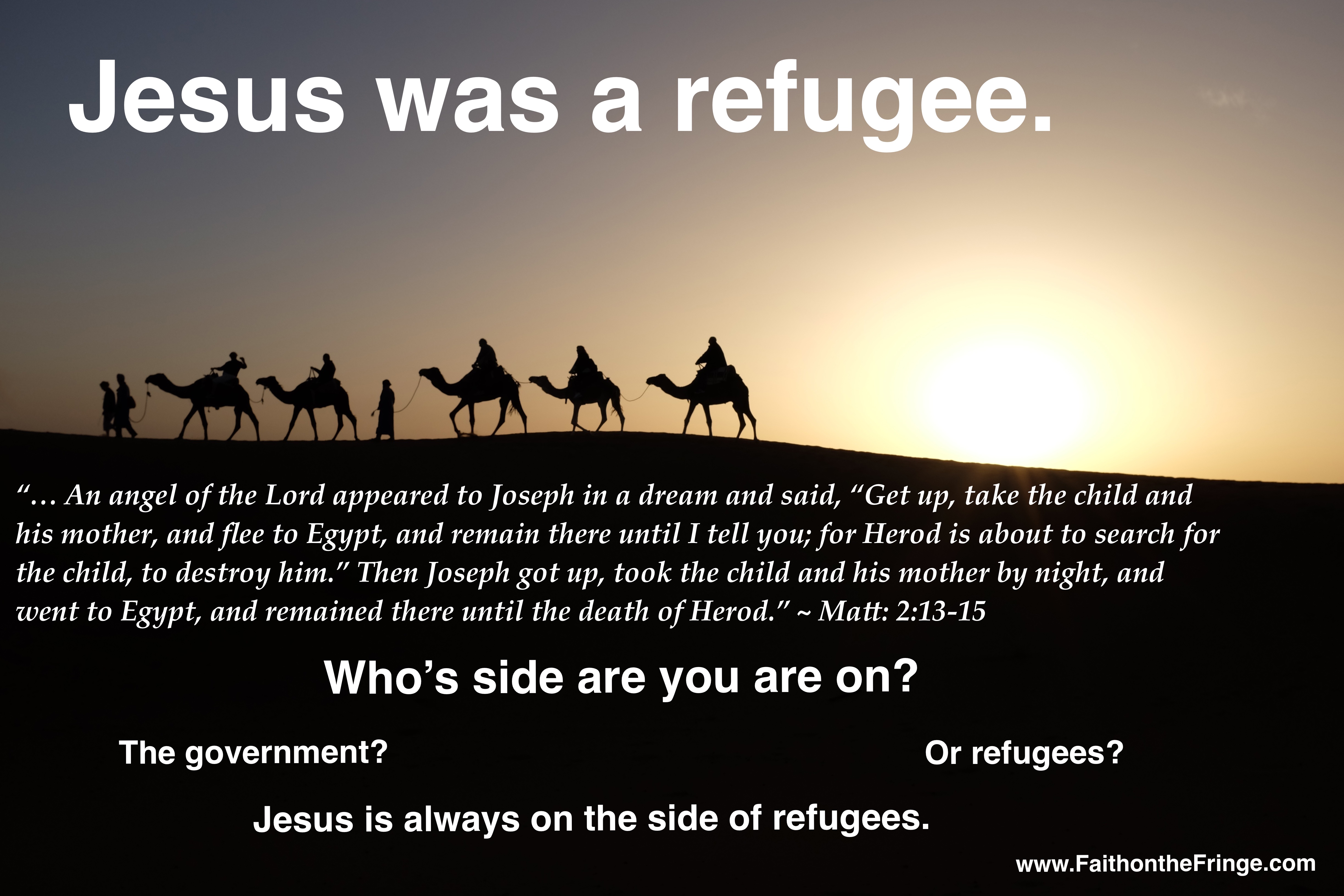 Jesus was a refugee | Faith on the Fringe